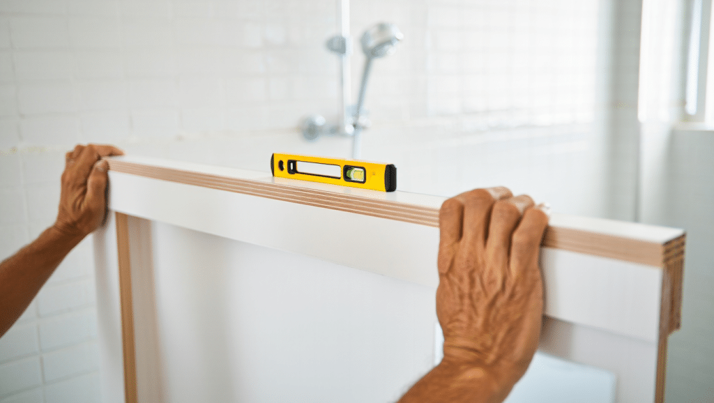 DIYing Board and Batten in Bathroom Walls - The Martinnest